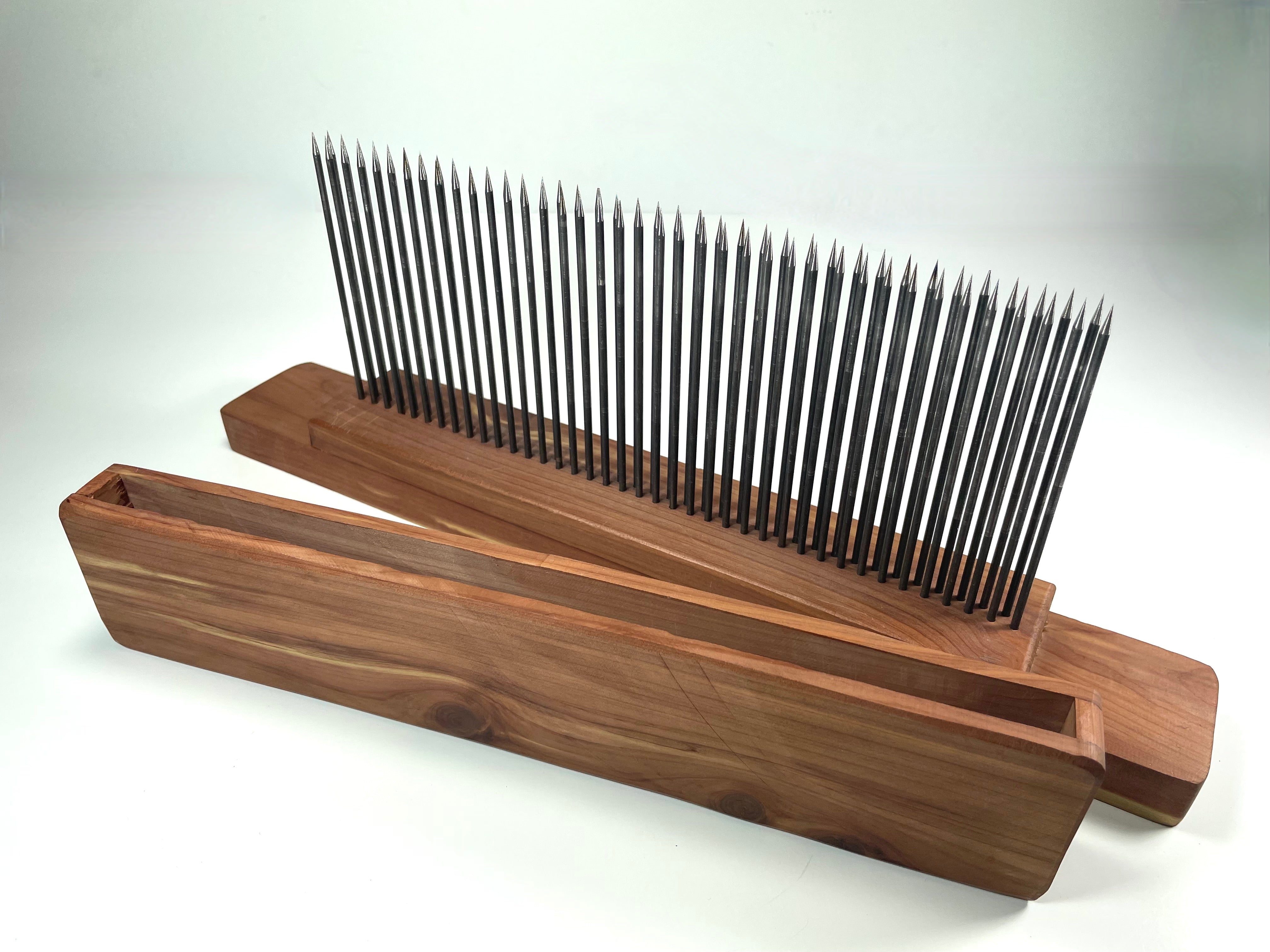 10” Double Row Cherry Blending Hackle | Fiber Prep Tool – The Spinnery ...