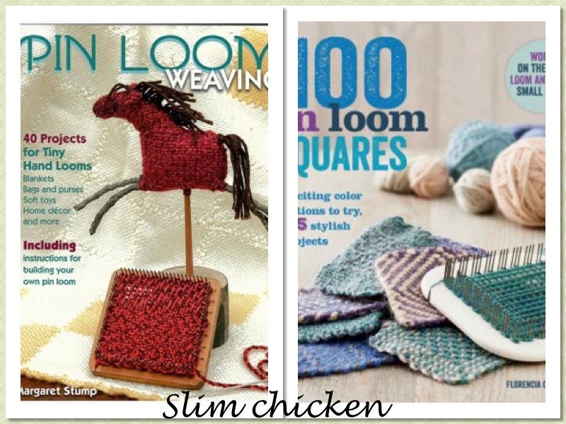 Pin Loom & Swatch Weaving Books Learn to Weave on Small Hand Held Loom ...